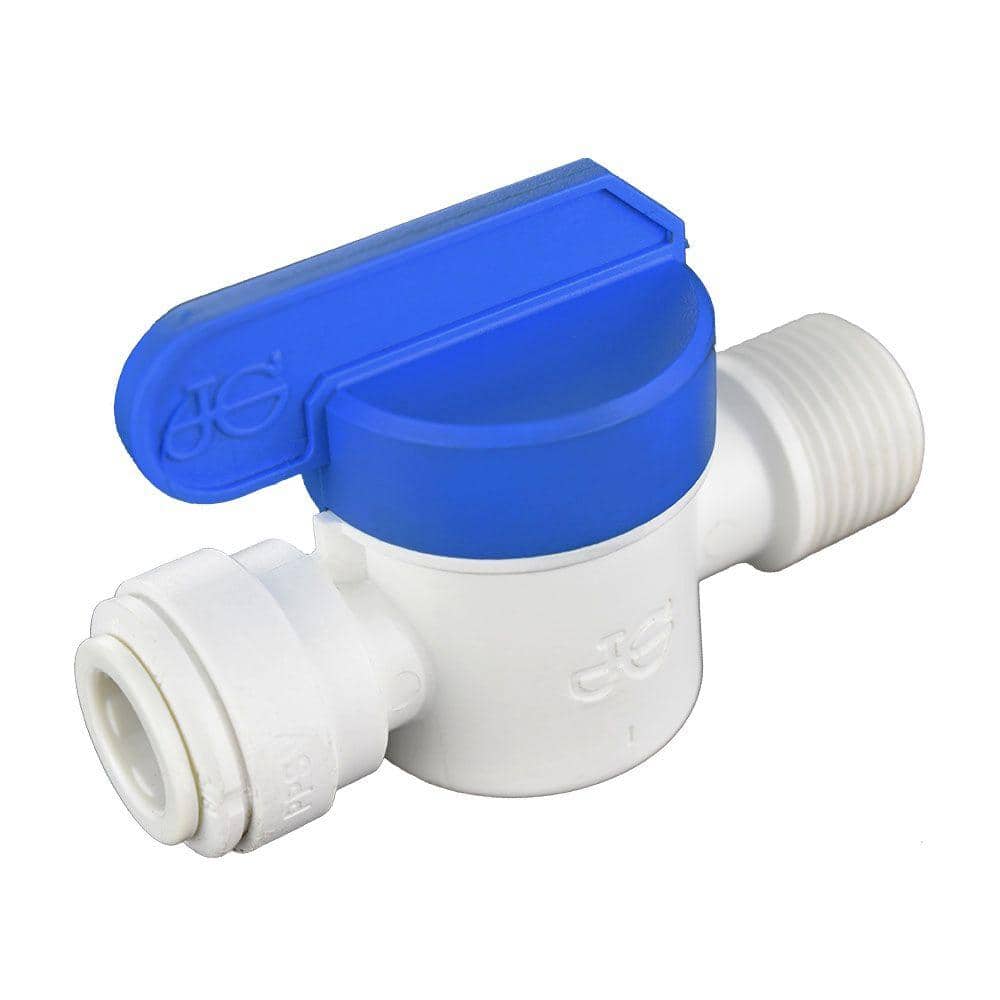 3/8 in. O.D. x 3/8 in. MIP NPTF Polypropylene Push-to-Connect Valve Fi ...
